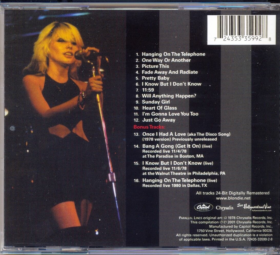 BLONDIE - Parallel Lines 1978 г. Компакт диск — фото 1