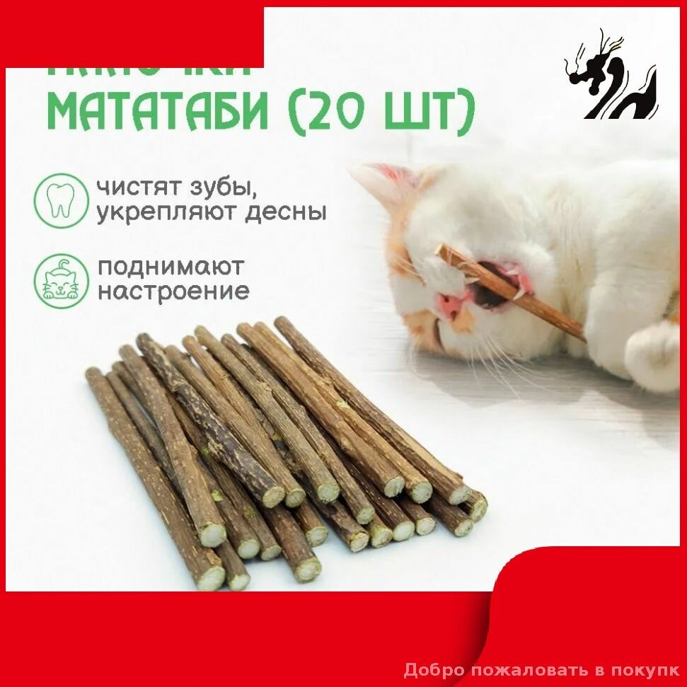 Эксклюзивные палочки Мататаби для гигиены зубов, 20 штук