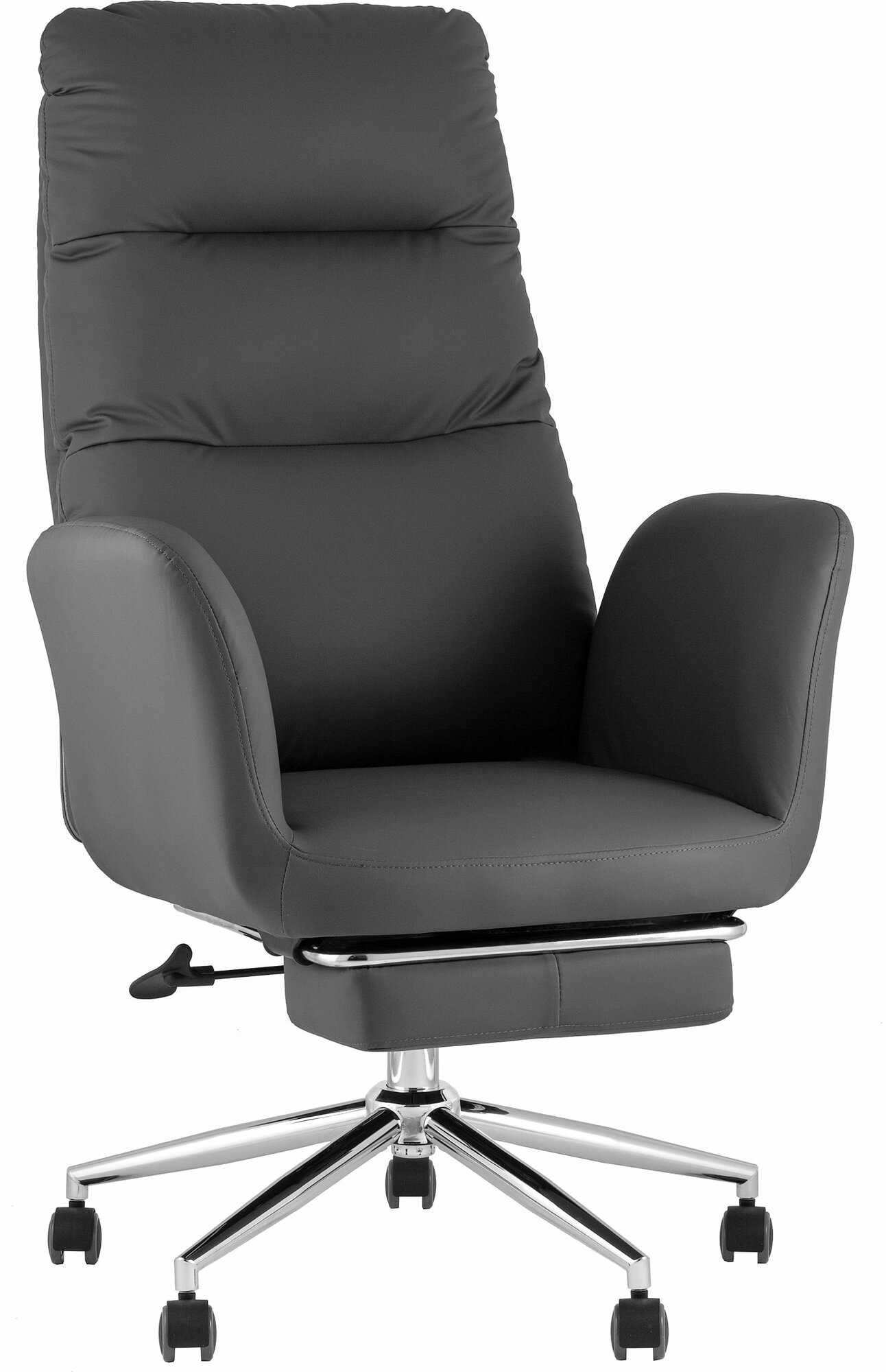 Кресло руководителя STOOL GROUP Solid NC с оттоманкой Серый Размеры: Высота -80мм Глубина 760мм Ширина 720мм