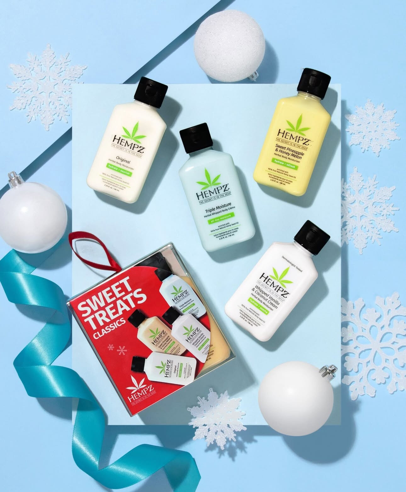 Набор лосьонов для тела Hempz Sweet Treats Classics, для всех типов кожи, 4 вида аромата