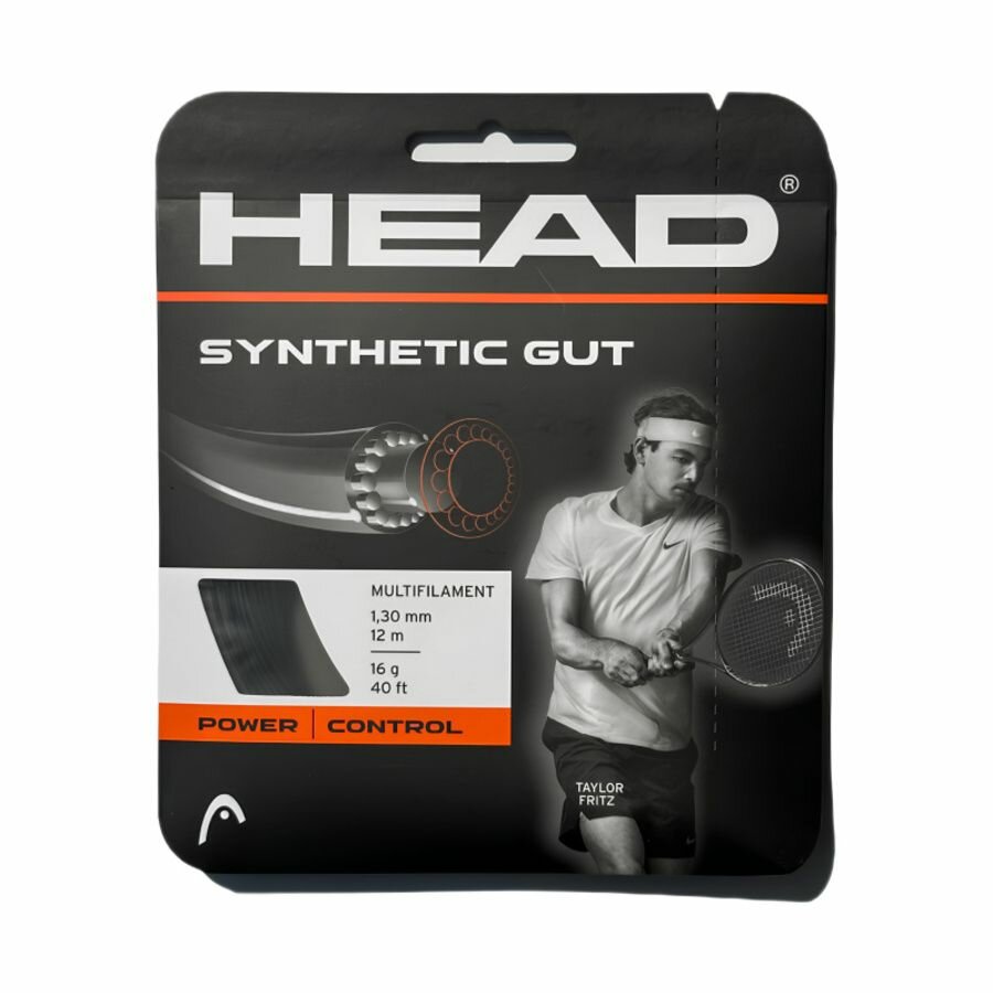 Теннисная струна HEAD Synthetic Gut, 1.3 мм, длина 12 м, черная