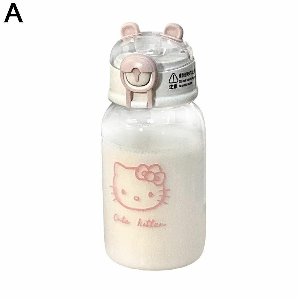 500 мл Прозрачная бутылка для воды, Бутылка для воды, Sanrio Anime, Kawaii, студенческий стаканчик с трубочкой, детский подарок