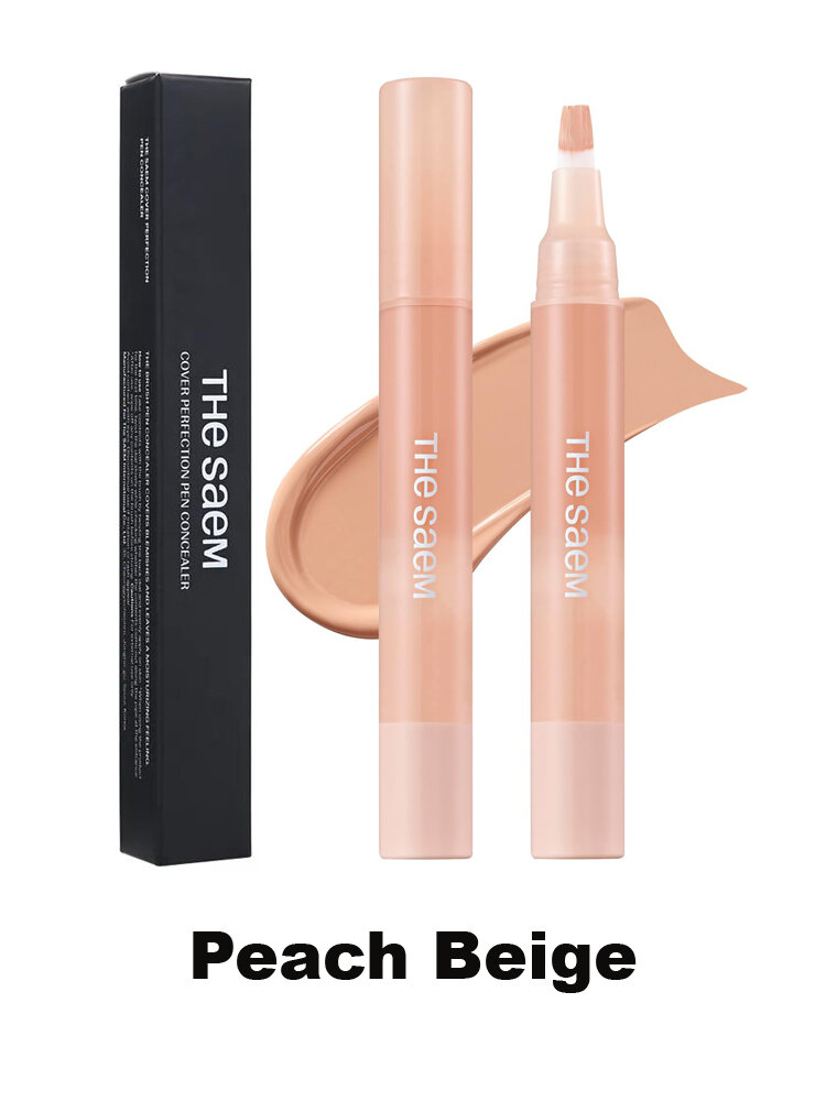 The Saem Консилер-ручка для маскировки недостатков кожи 4 мл Cover Perfection Pen Concealer, оттенок Peach Beige
