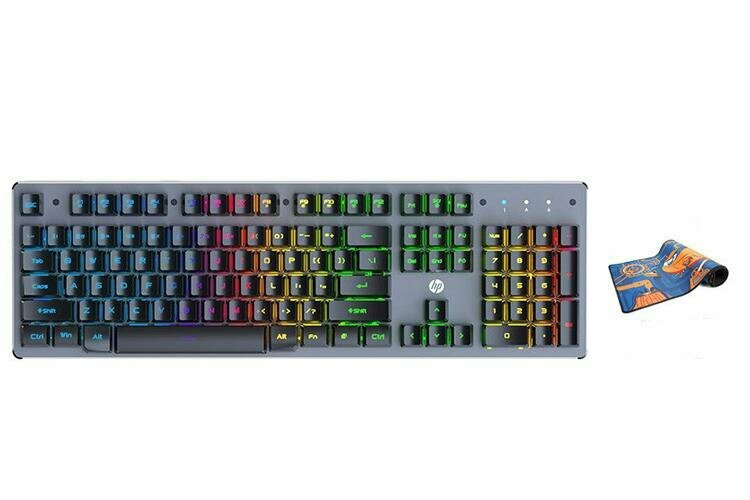 Клавиатура HP 2297955, Black [Single Keyboard] + Punk Mouse Pad