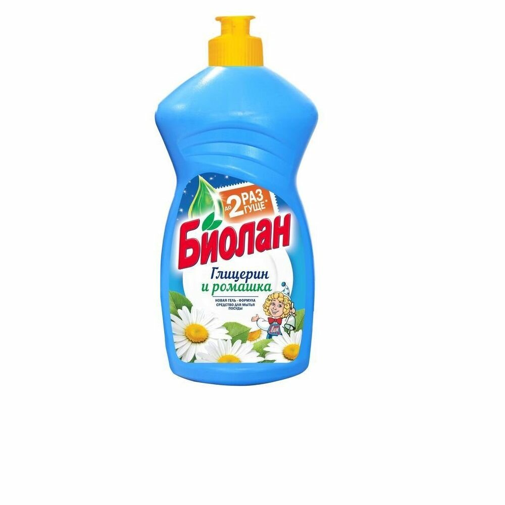 Средство для мытья посуды Биолан Глицерин и ромашка 450 мл