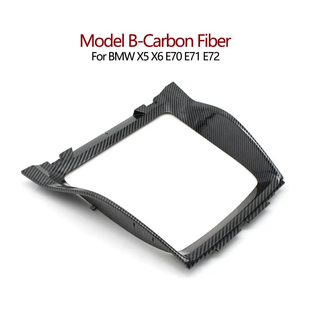 LHD RHD Автомобильная передняя центральная консоль, держатель для чашки с водой, декоративная накладка на панель для BMW X5 X6 E70 E71 E72 51166956756 51169129401 Model B-Carbon Fiber