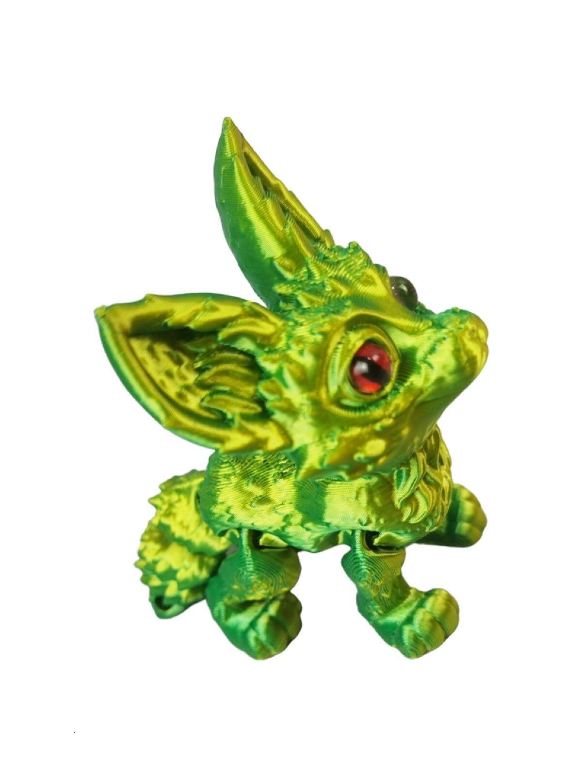 3D Печатные Лисы Реалистичные Безволосые Фигурки Лис Статуэтки Украшение Стола Милая Шарнирная Непоседливая Игрушка для Любителей Домашних Животных