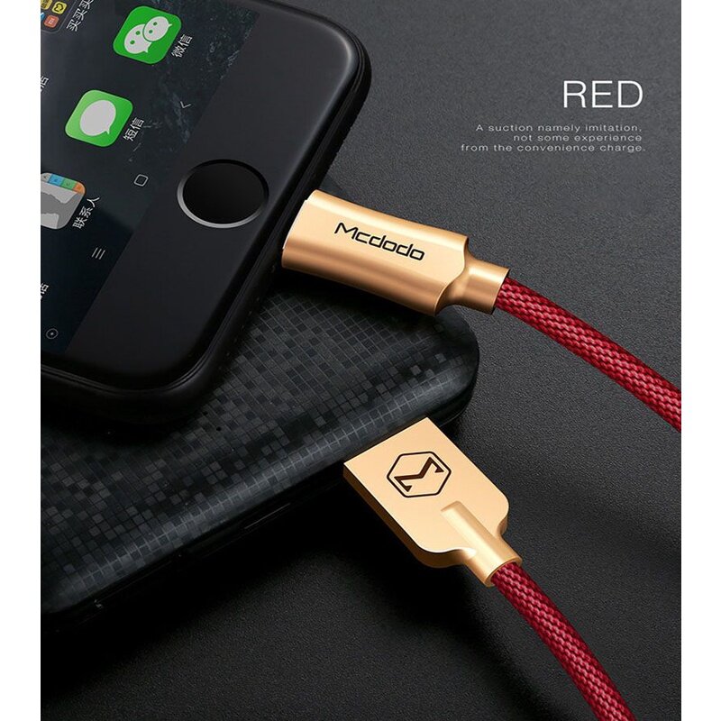 Кабель iphone smart data disconnect for x usb auto led charging 8 lightning 7 красный 1.2м