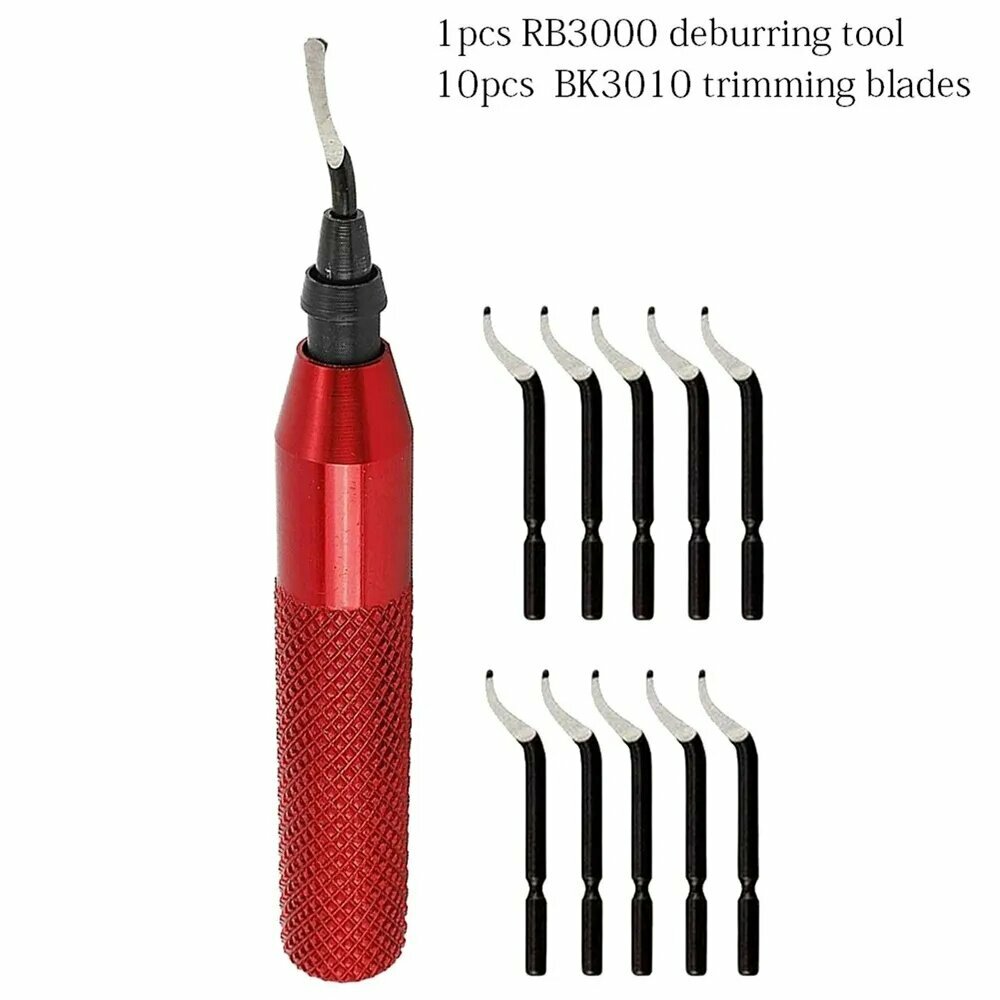OZ-YBRA Инструмент Для снятия Заусенцев RB3000 с 10ШТ Лезвиями Bk3010 HSS Дизайн Ручки Для Хранения Красный