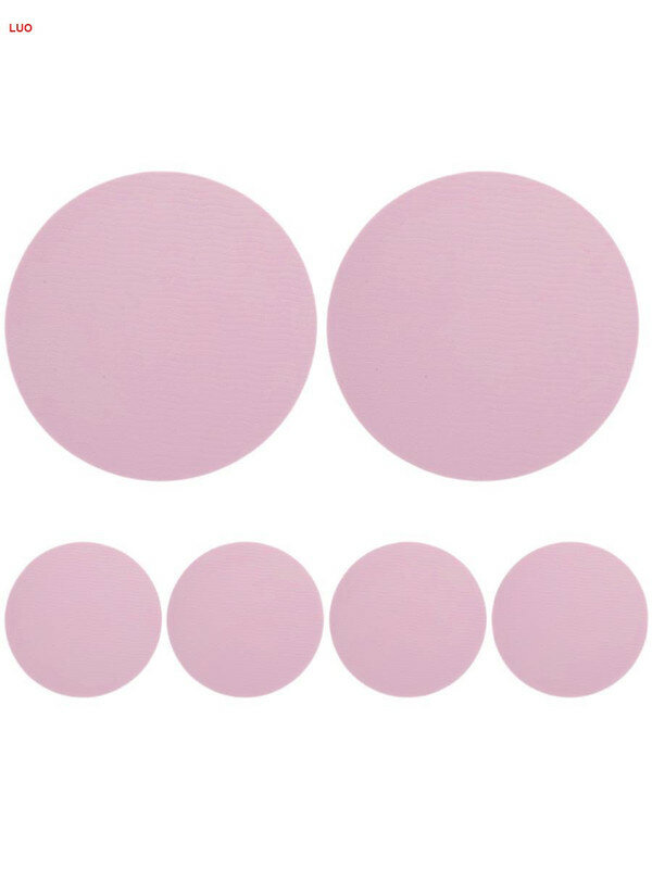 Круглый коврик для упражнений из тпэ, розовый, набор 6 шт для йоги