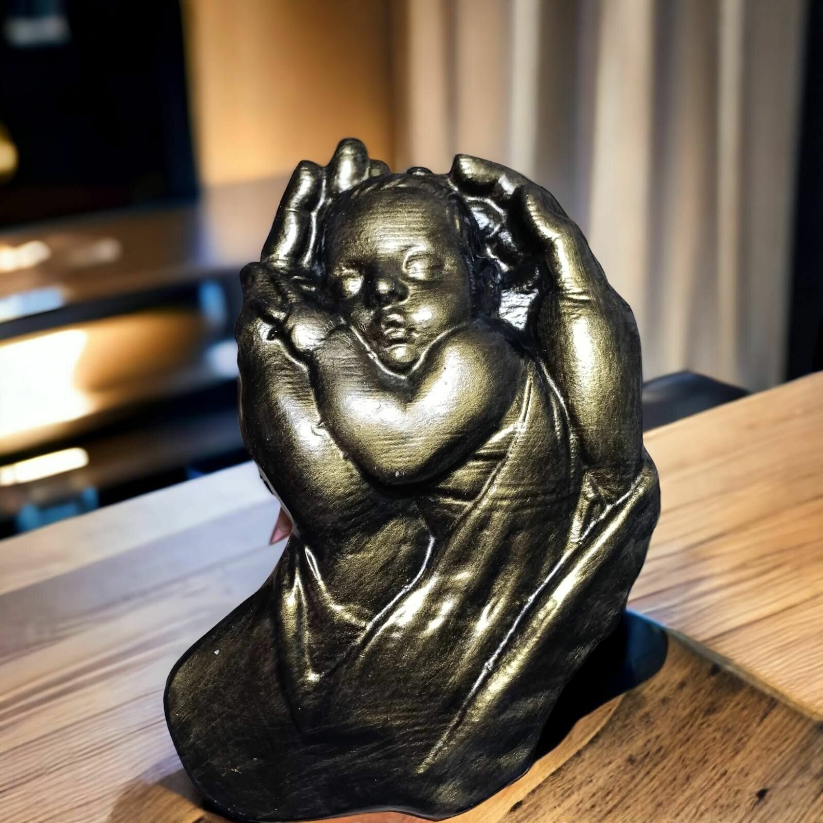 Панно на стену Младенец, ребенок, дети. Гипс. Декор для дома, барельеф, фреска, панель для интерьера. Скульптор, лепка из гипса.