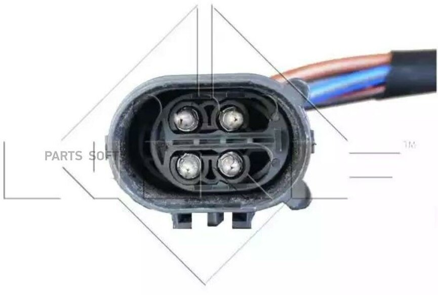 Вентилятор радиатора с электромотором BMW 5 2.0 96- NRF арт. 47029