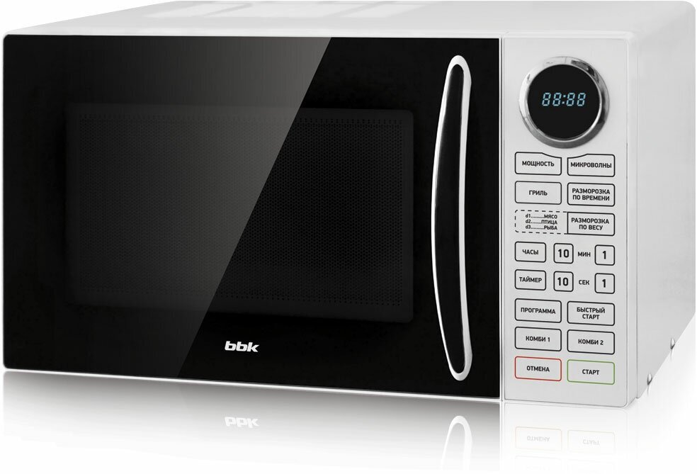 Микроволновая печь - СВЧ BBK 23 MWG-930 S/BW чёрный/белый