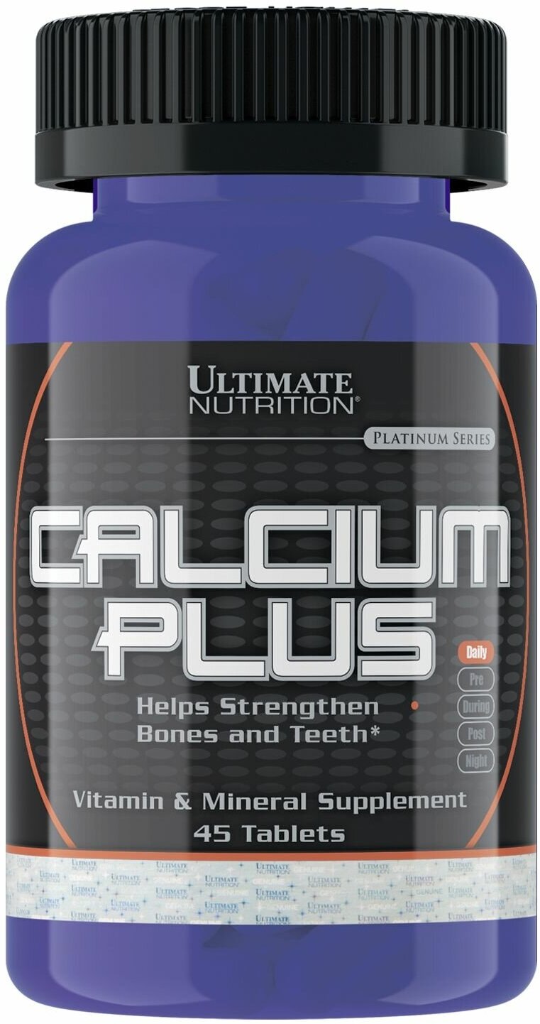 Кальций Ultimate Nutrition CALCIUM PLUS 45 таблеток нейтральные