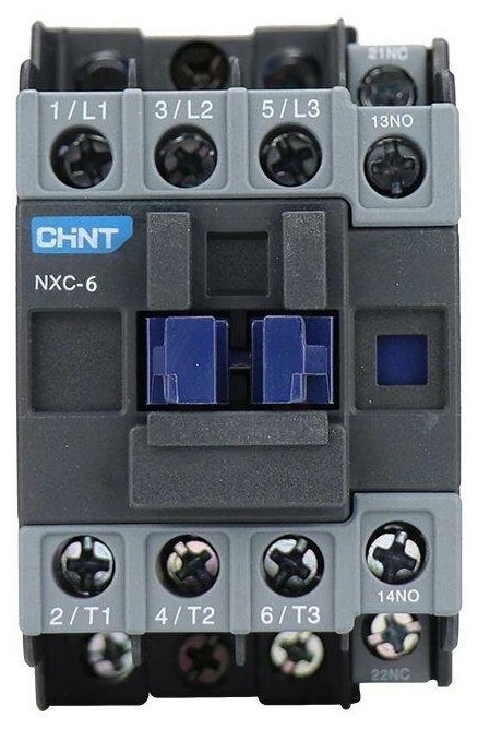 Контактор модульный CHINT NXC-06 6А катушка 220 В AC 1НО+1НЗ AC-3 R