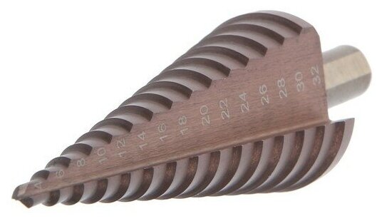 Сверло ступенчатое ТероПром 7546779 тундра, HSS-Co, трехгранный хвостовик, 4 - 32 мм, 7546779