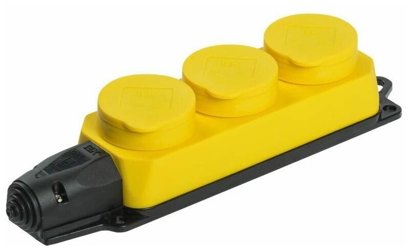 Колодка 3-м омега РБ33-1-0м IP44 каучук желт. IEK PKR61-016-2-K05