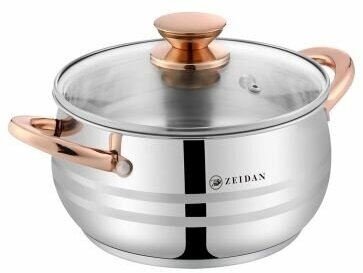 Кастрюля ZEIDAN Z-501070 3,6 л, серебристый