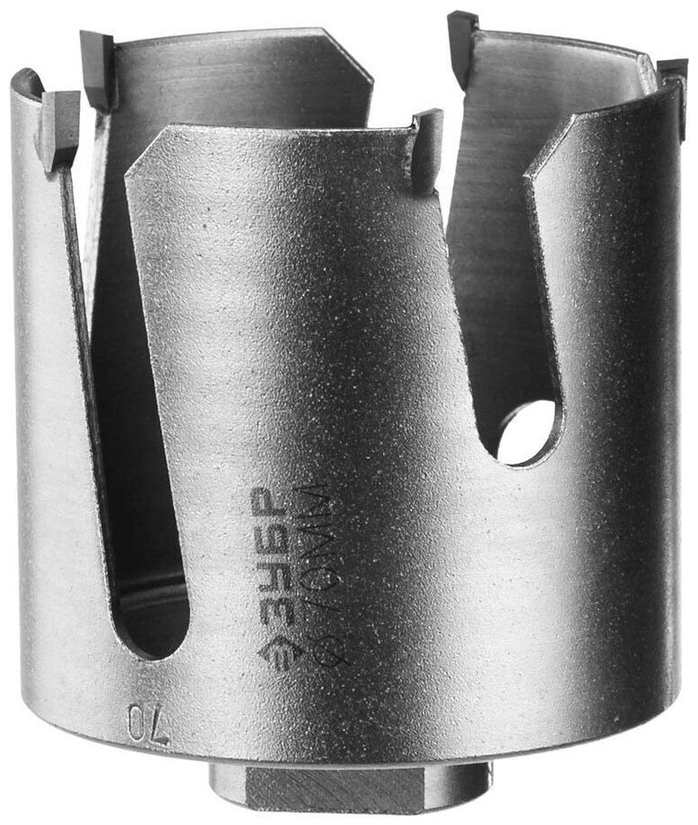 ЗУБР Проуниверсал, 70 мм, коронка с твердосплавными резцами, Профессионал (29514-70)