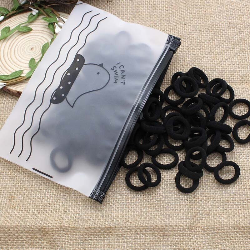 Резинки для волос черные / Детские резинки для волос/Маленькие резинки для волос/Резинка для волос 100 штук