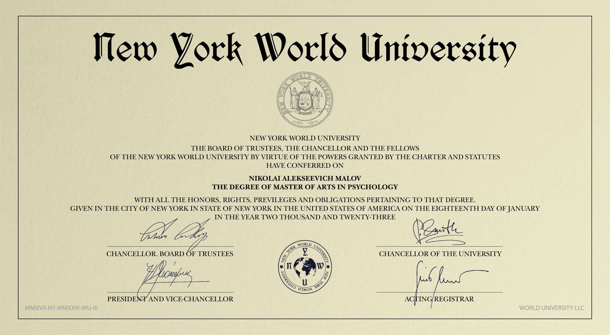 Диплом. Естественные науки. Магистр