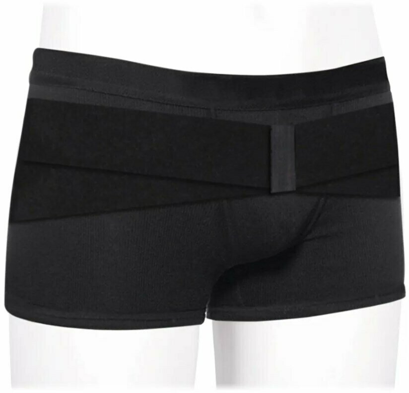 Бандаж грыжевой паховый ГПП-444 XXL, Чёрный