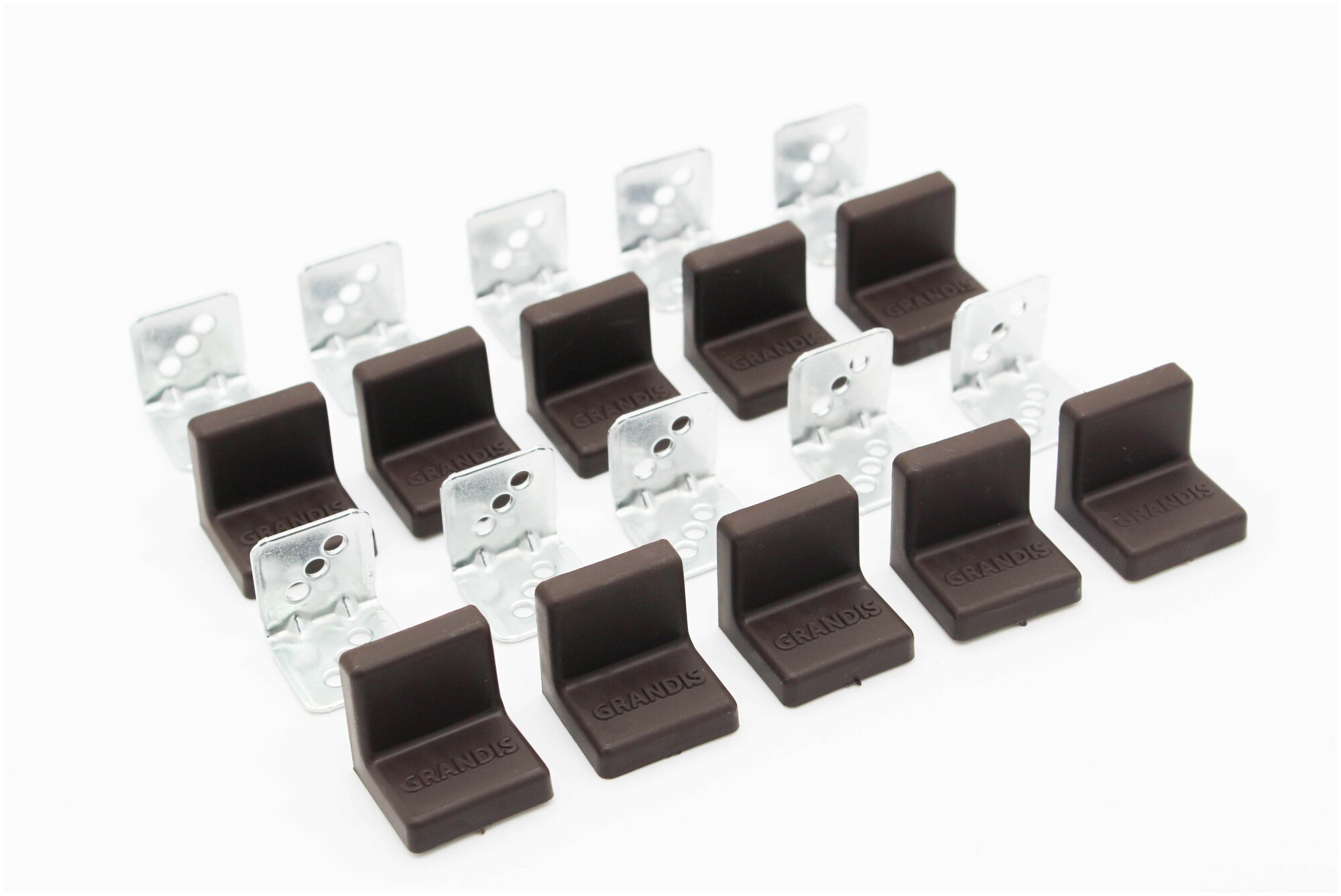 Уголок мебельный , 25*25 мм, с пластиковой заглушкой в комплекте , Grandis , цвет венге (10 шт)