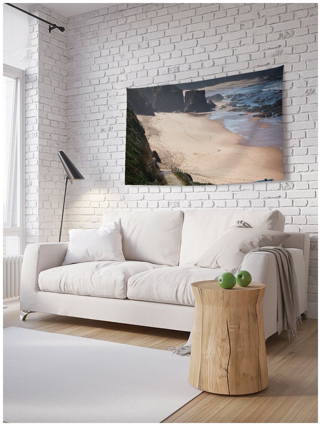 Фотопанно на стену горизонтальный постер 100х150 "Крутой спуск к морю", JoyArty