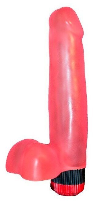 Гелевый вибратор в форме фаллоса с мошонкой (16,5 см )
