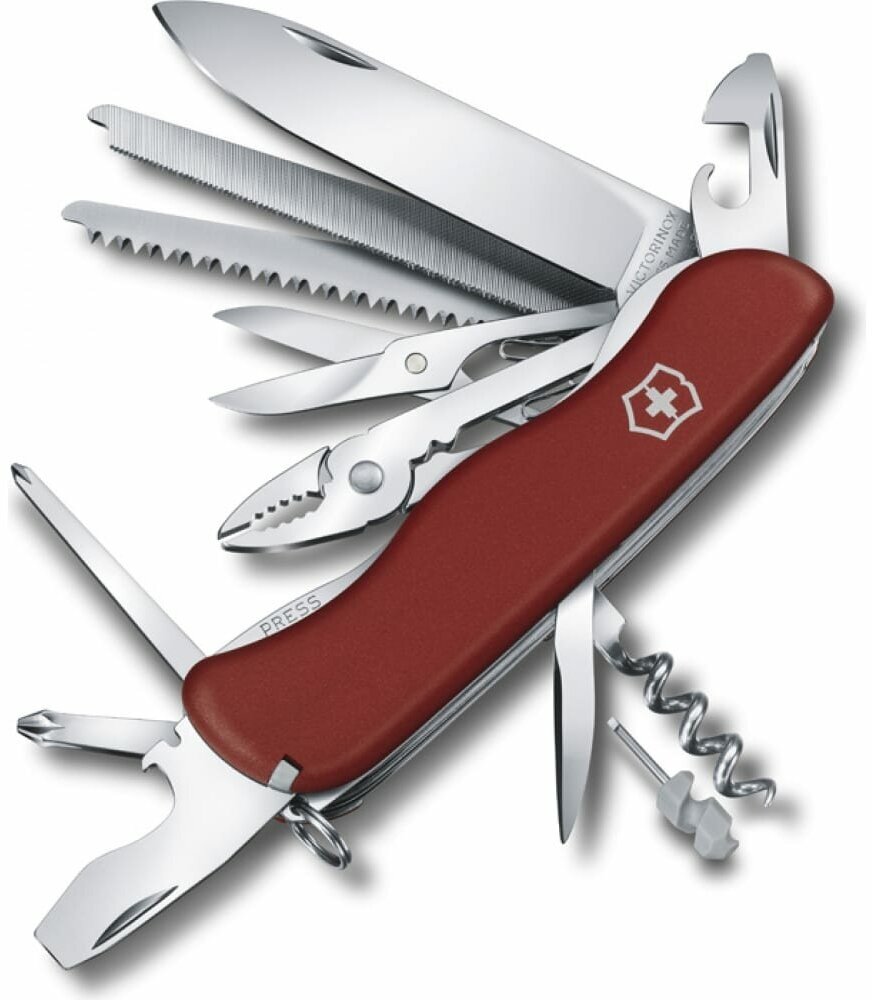 Нож Victorinox WorkChamp 111 мм, 21 функция, красный 0.8564