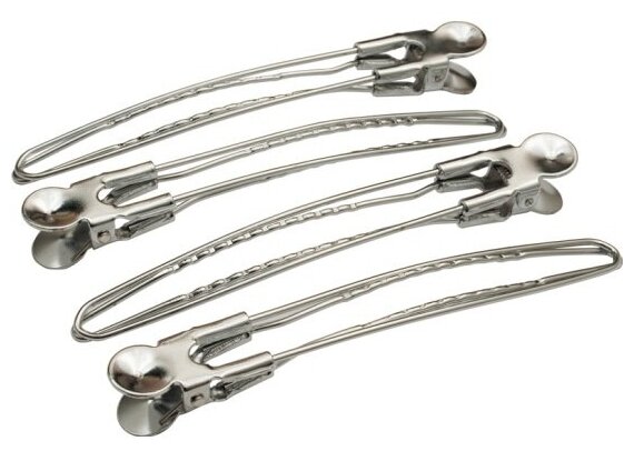 Зажим для волос Dewal Professional DEWAL металл, 10 см, 12 шт