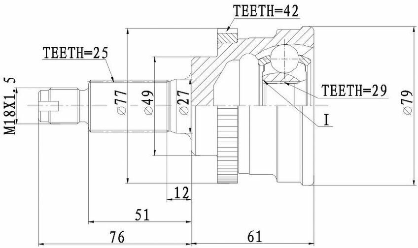 ШРУС наружний SUZUKI Liana 04- GIK04054 GANZ