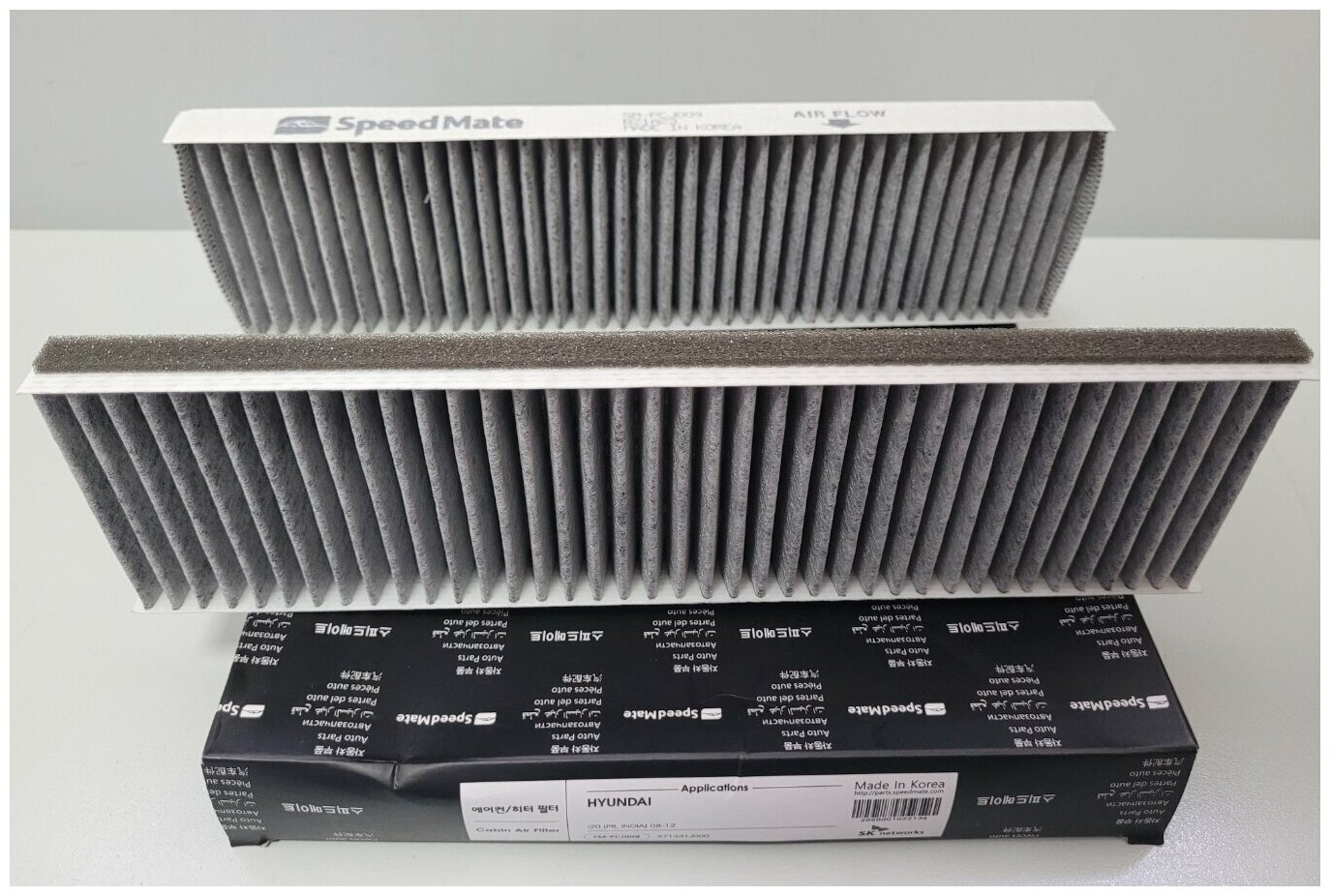 Фильтр салонный, угольный комплект для Хендай I20 2008-2014 / арт. SMPCJ009 / бренд SPEEDMATE / OEM 971331J000