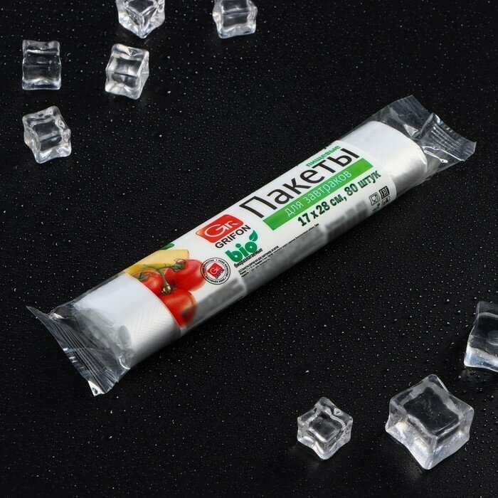 Пакеты для завтрака GRIFON Grifon, 1 л, 8 мкм, 80 шт в рулоне