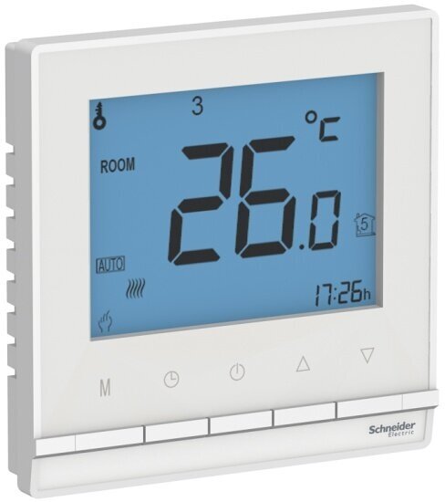 Термостат теплого пола Systeme Electric (schneider Electric) SCHNEIDER ELECTRIC ATLASDESIGN от+5до+35°C,16A, в сб, Белый