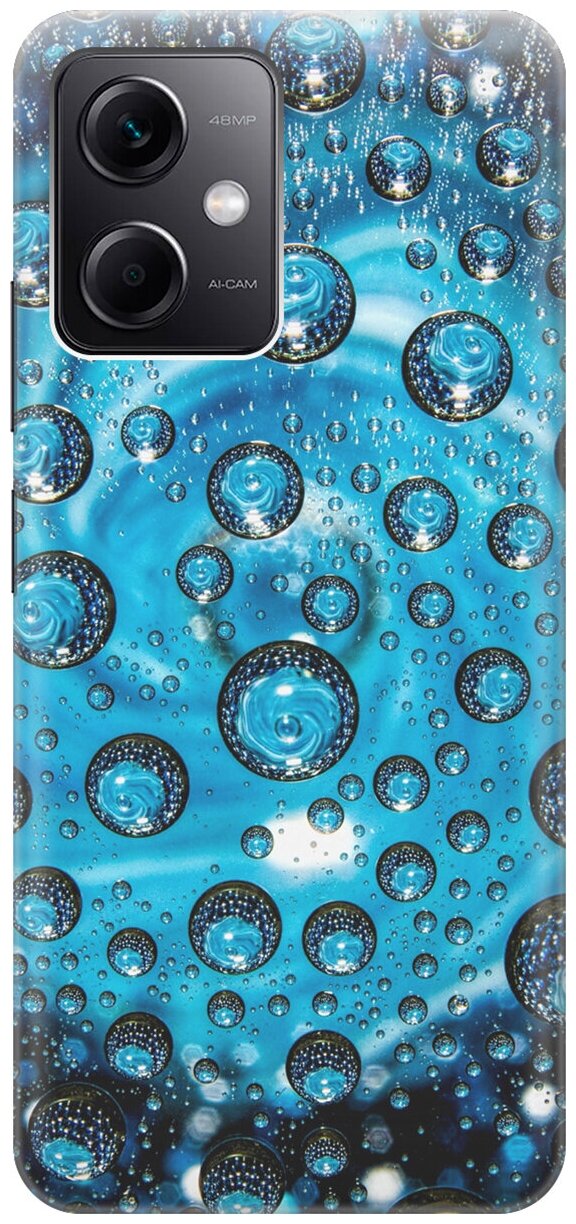 Силиконовый чехол Голубые капли на Xiaomi Redmi Note 12 / Сяоми Редми Ноут 12