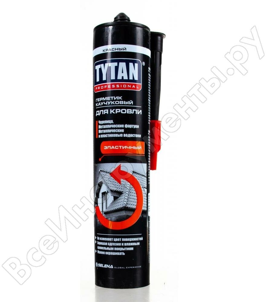 Каучуковый герметик для кровли Tytan PROFESSIONAL красный 310мл 91530 43027