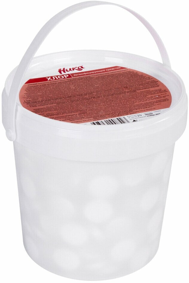 Средство дезинфицирующее 1 кг, НИКА "Хлор", таблетки 300 шт, 604481