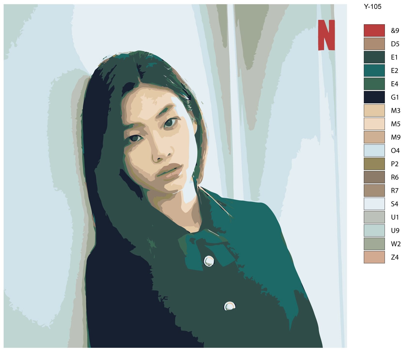 Картина по номерам Y-105 "Хо Ен Чон(Игрок 067)-Игра в Кальмара" 40x40