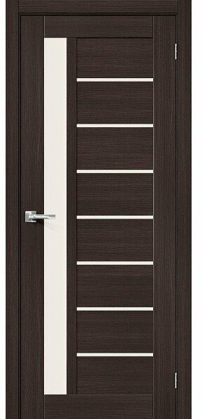 Межкомнатная дверь эко шпон bravo x Браво-27 остекленная Wenge Melinga mr.wood