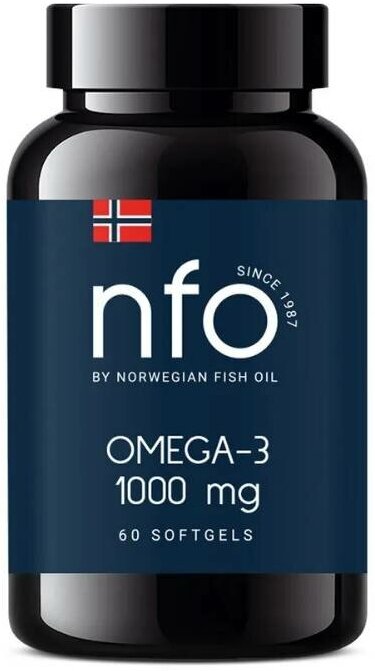 Norwegian Fish Oil Омега-3 капсулы 1000мг N60