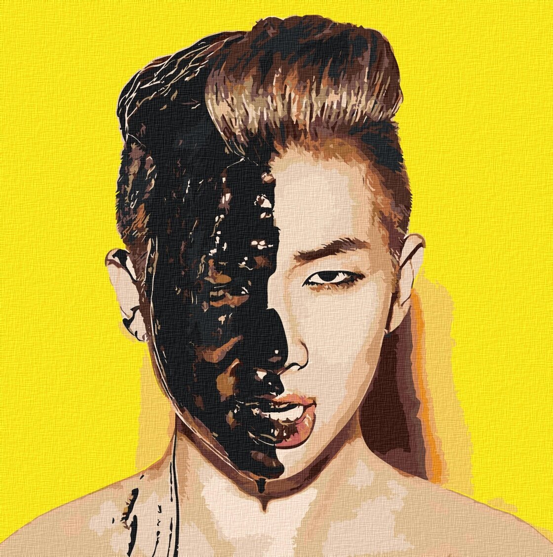Картина по номерам на холсте с подрамником, Корейская музыкальная группа, BTS, KPOP, Намджун, RM, 40х40 см