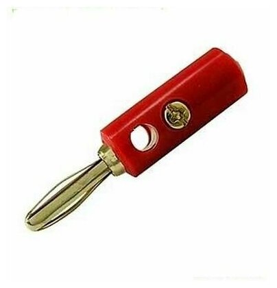10-0069 al, Разъем, штекер (коннектор) типа банан , клемма приборная, красная / 10 штук