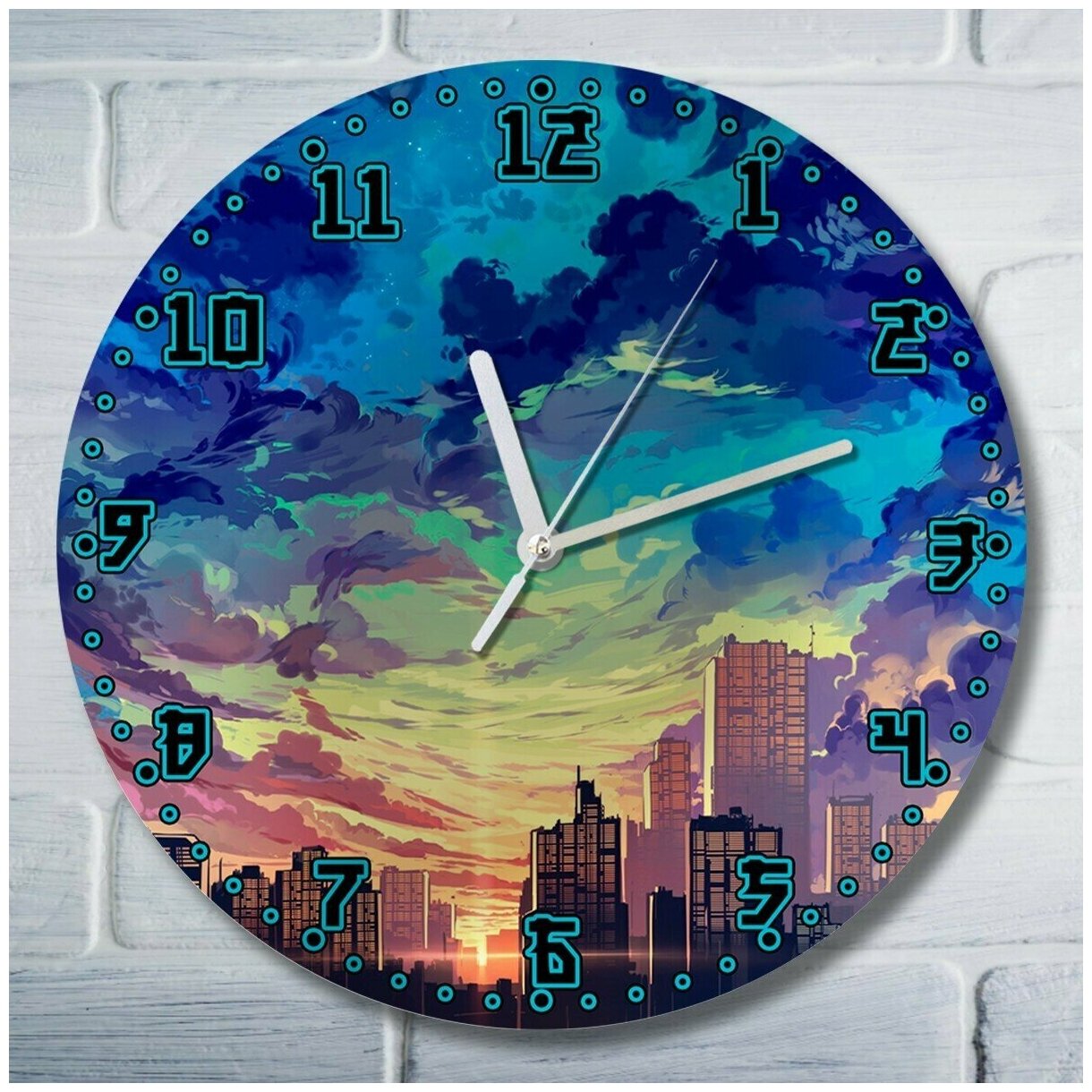 Настенные часы УФ с рисунком аниме пейзаж - 1095