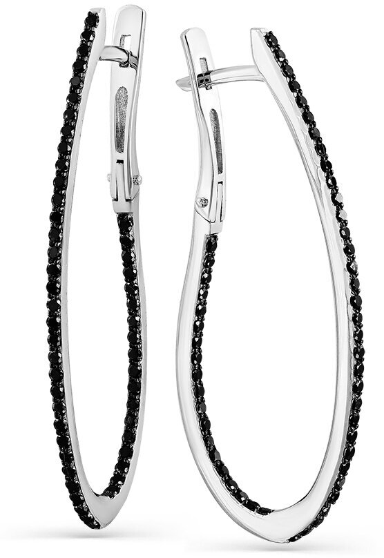 Серьги, белое золото, 585 проба, бриллиант