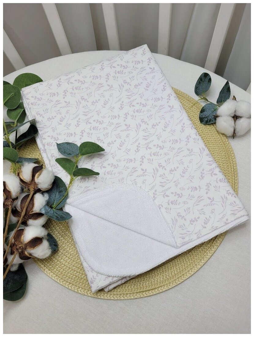 Пеленка детская многоразовая непромокаемая 70х100 см, 1 шт, 100% хлопок+микрофибра.