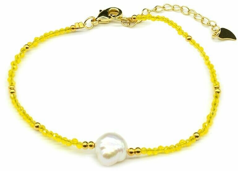 Браслет-цепочка, искусственный камень