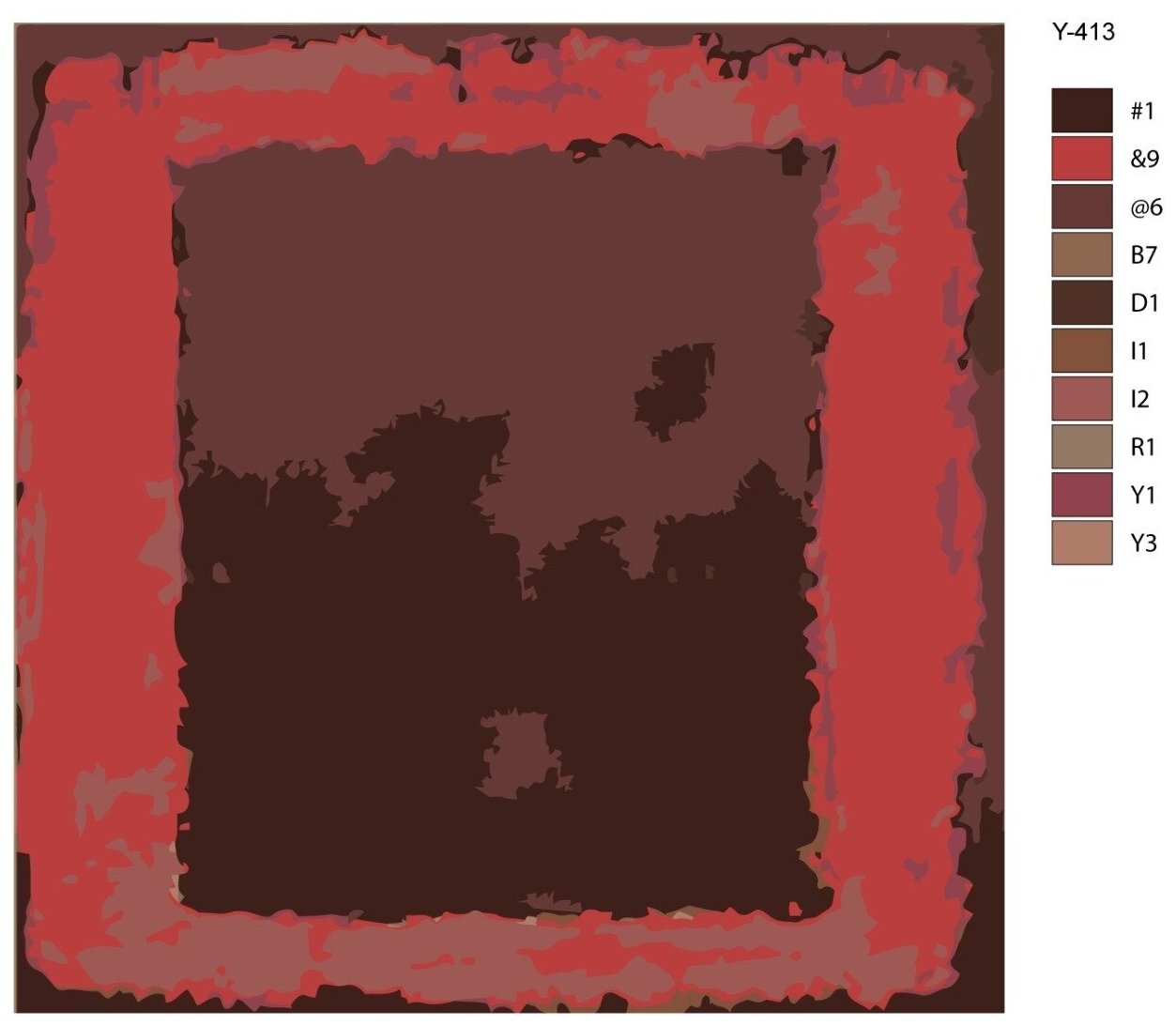 Картина по номерам Y-413 "Репродукция Марка Ротко - без названия" 40х40