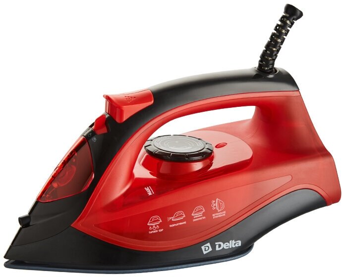Утюг DELTA DL-756 черный/красный