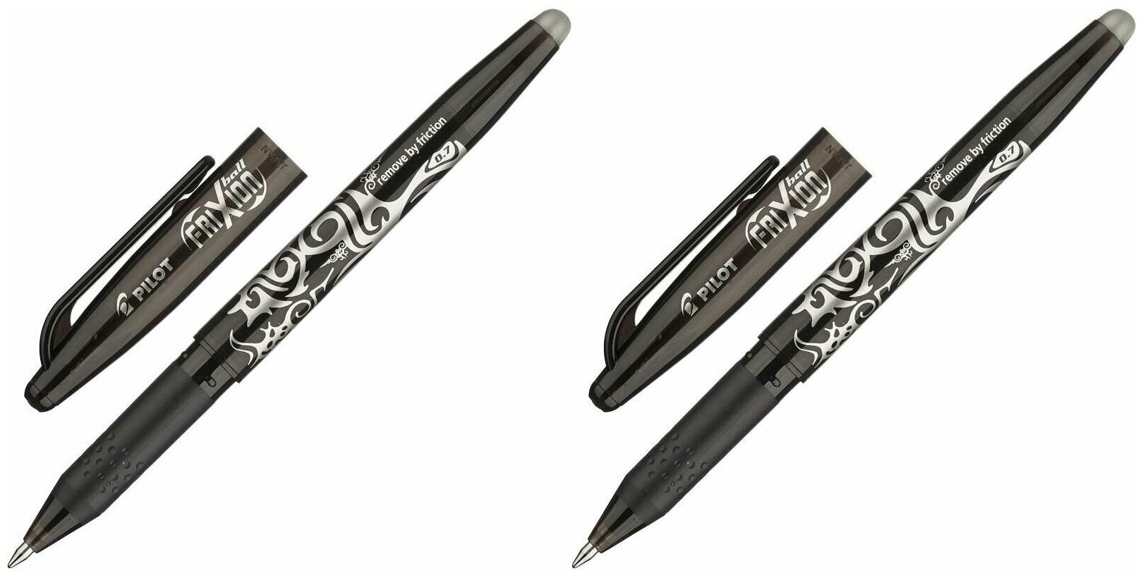 Pilot Ручка гелевая Frixion со стираемым чернилами, черный, 0.35 мм, 2 шт